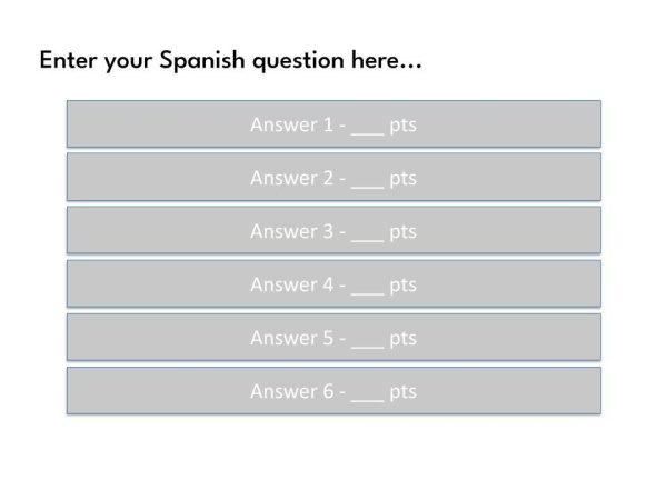 Spanish Class Edition of Family Feud - Real Life Language