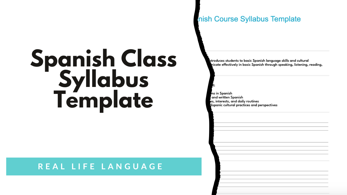 Spanish Course Syllabus Template - Real Life Language