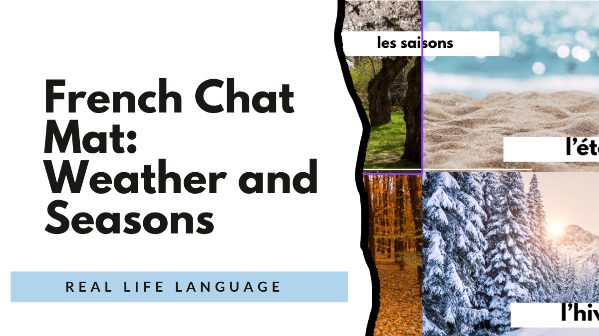 Chat Mat for French Learners: Weather and Seasons - Real Life Language