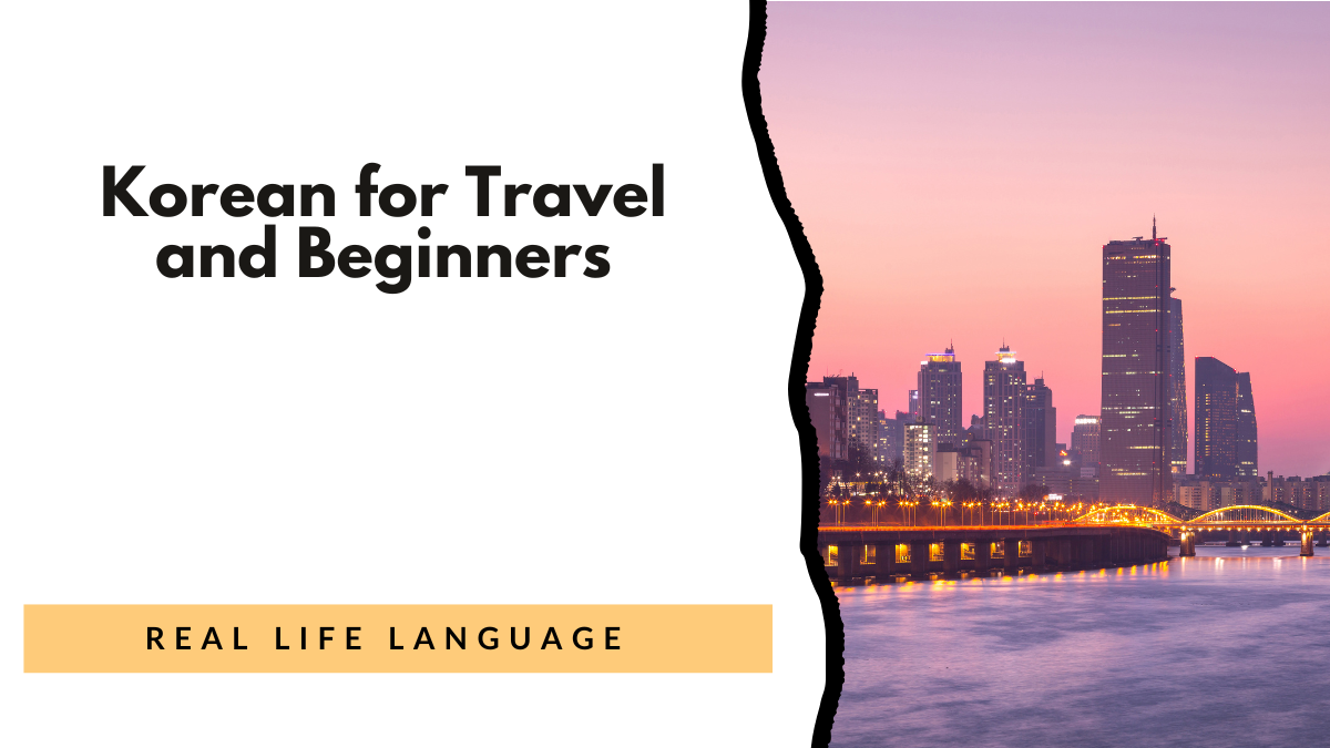 Korean for Travel and Beginners - Real Life Language