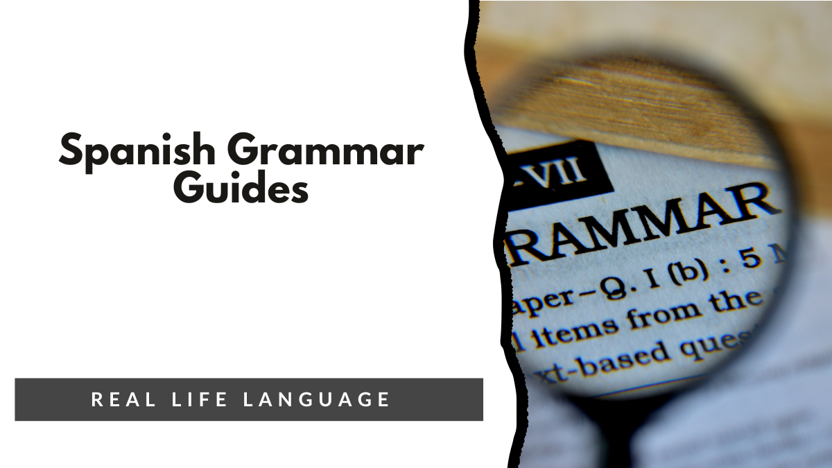 Spanish Grammar Guides - Real Life Language