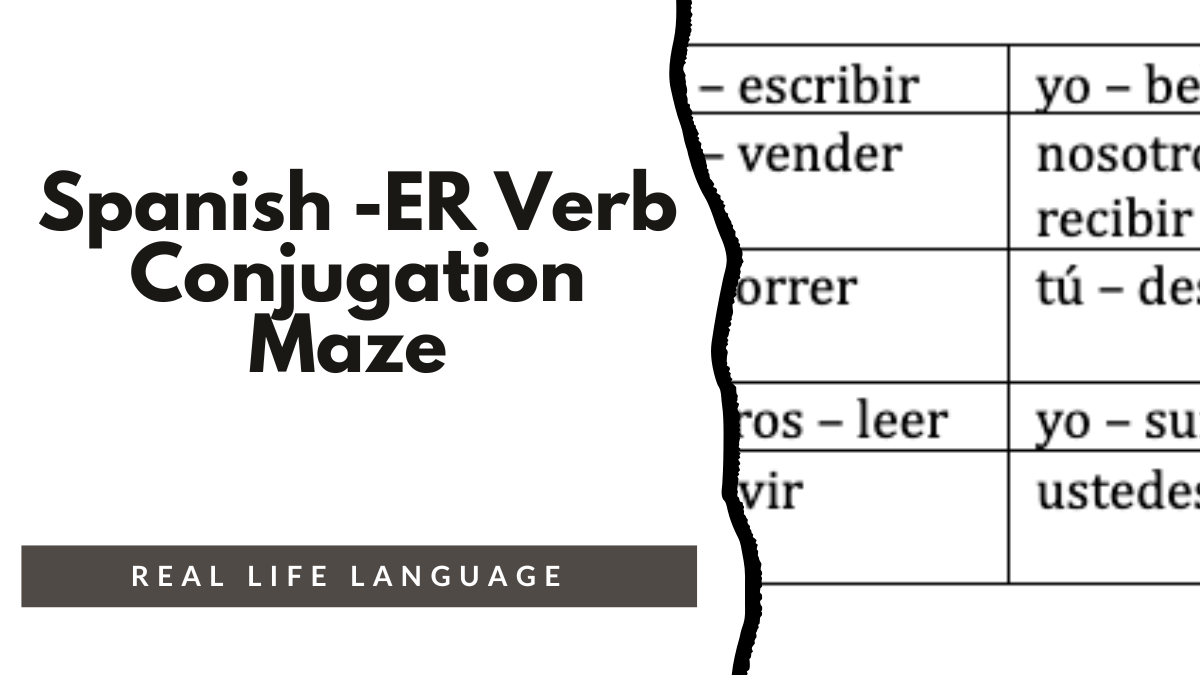 Spanish -ER and -IR Verb Conjugation Maze Game (Preterite Tense) - Real ...