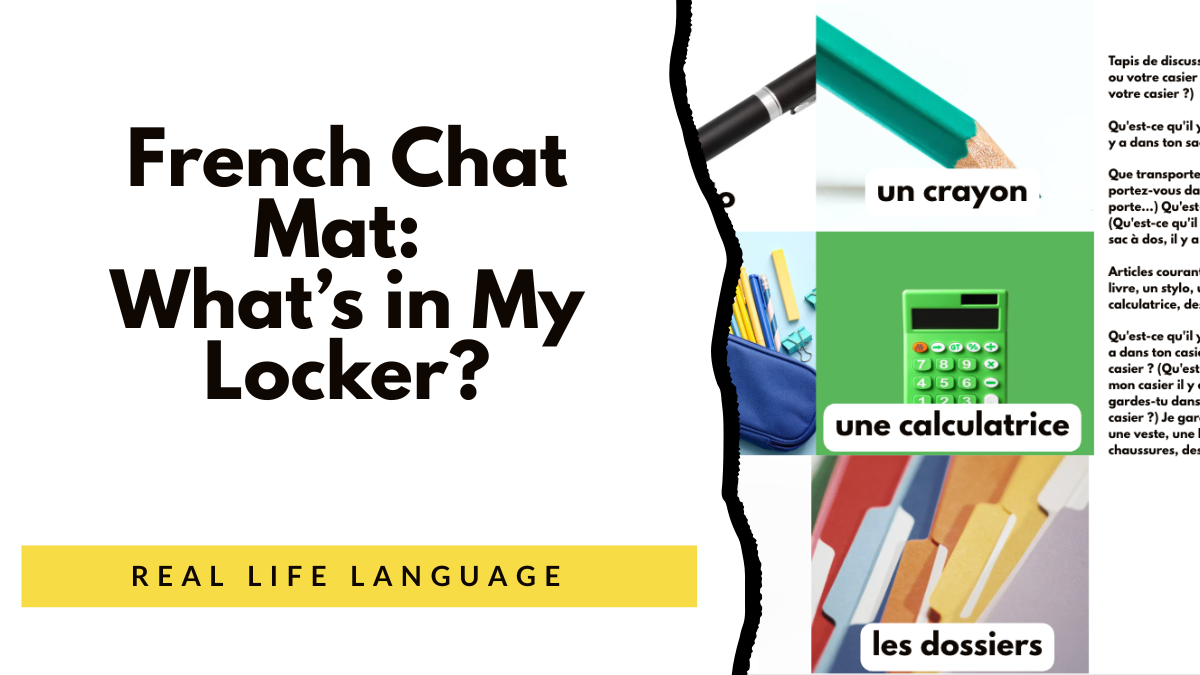 French Chat Mat: What’s in My Locker? - Real Life Language