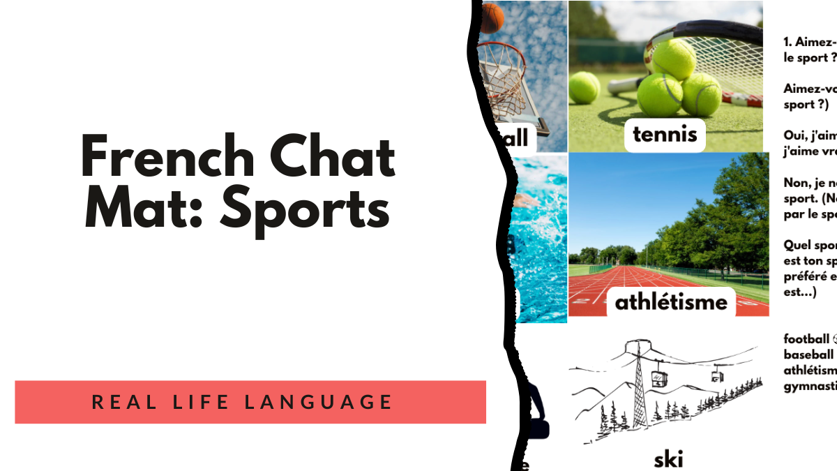 French Chat Mat for Learners: Sports - Real Life Language